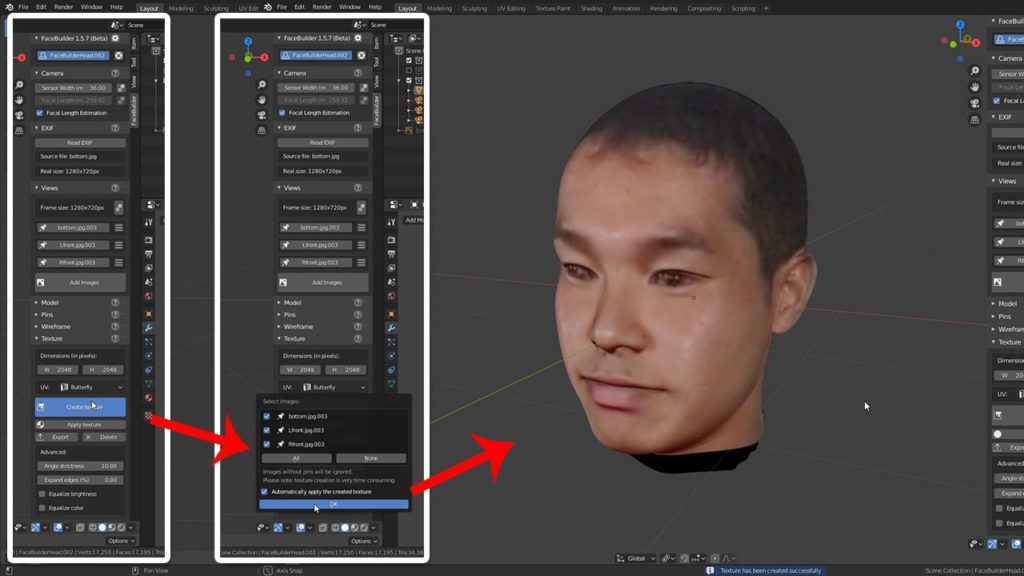 BlenderのFaceBuilderを使った顔面モデリング | 3DCG school