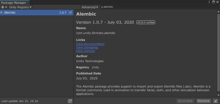 UnityでAlembicファイルを使うには | 3DCG school