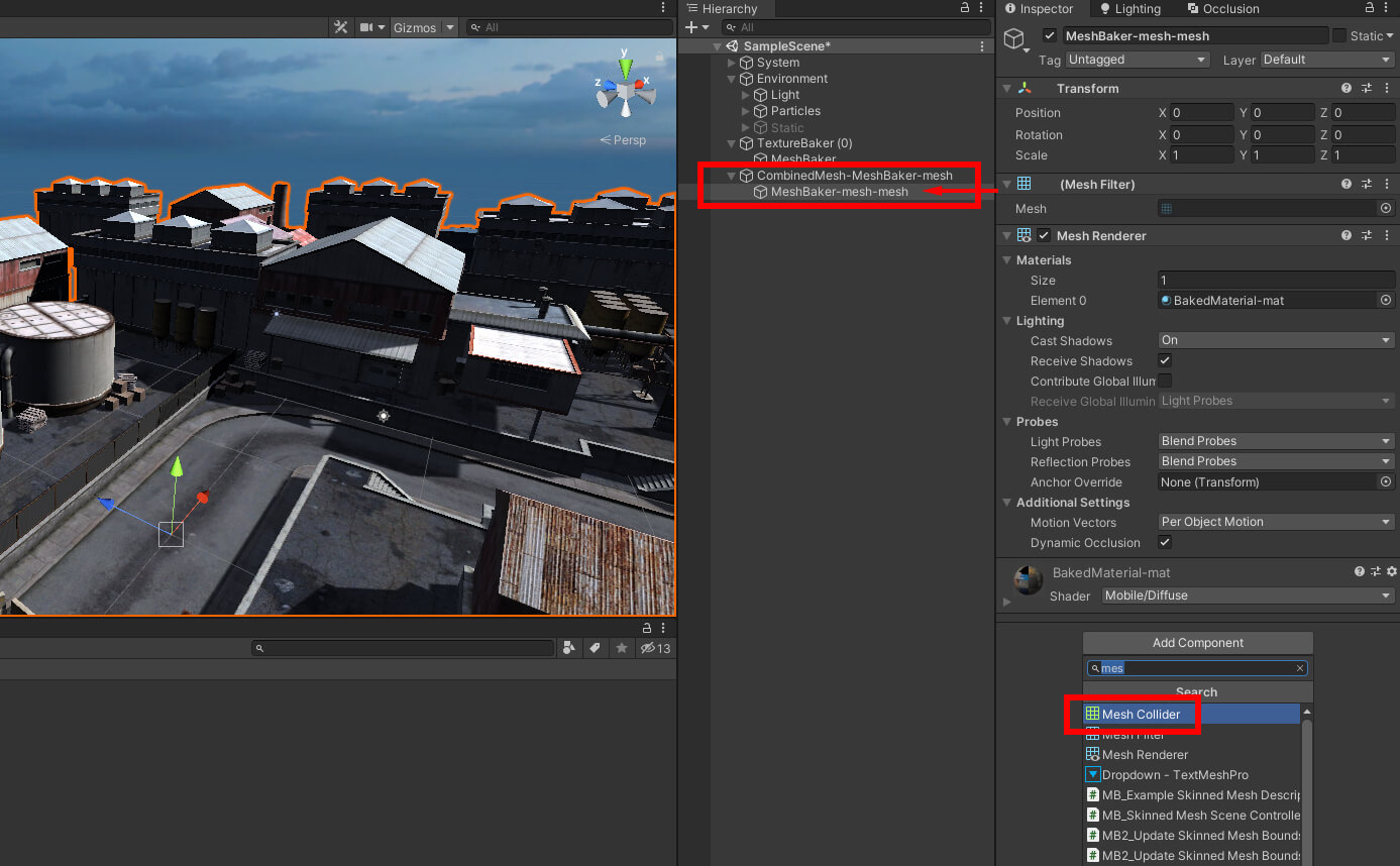 UnityのMeshBakerを使ってドローコールを削減する | 3DCG school